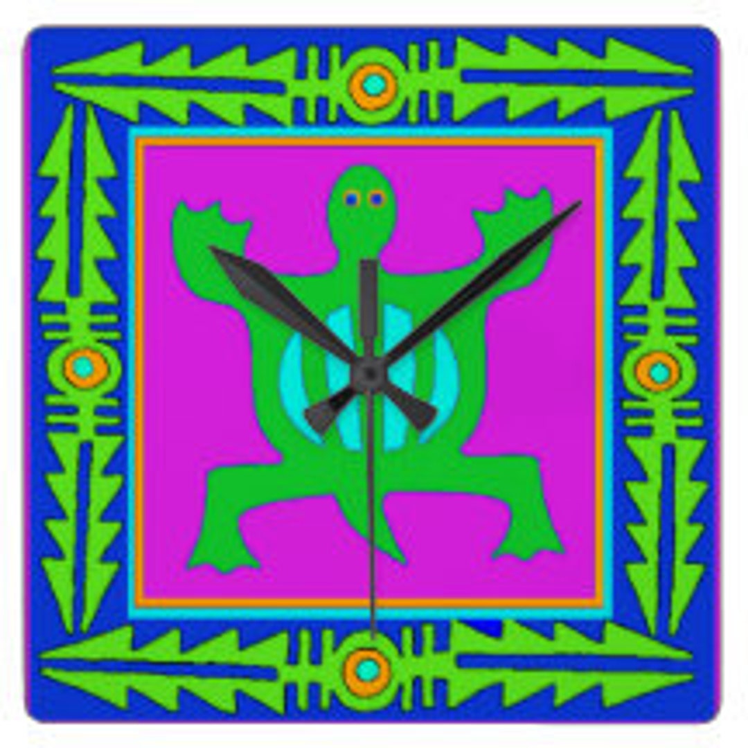 African Adinkra Denkyem Symbol for "adaptability" Acrylic Wall Clock ...