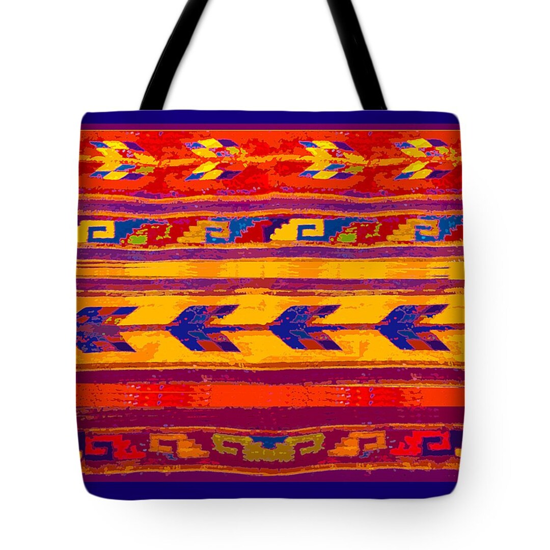 Mexican Zapotec Tribal Southwest Tote Bag Gift Zapotec Tribal Throw ...