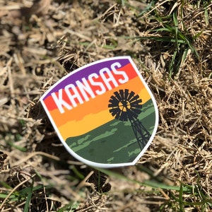 Vinyl Kansas Sticker 3x2.5 - Etsy
