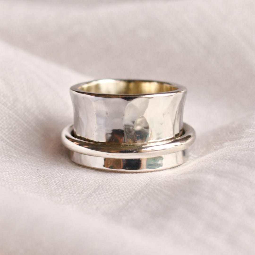 Handmade Sterling Silver Spinner Ring – Meditation Worry Ring, Fair ...