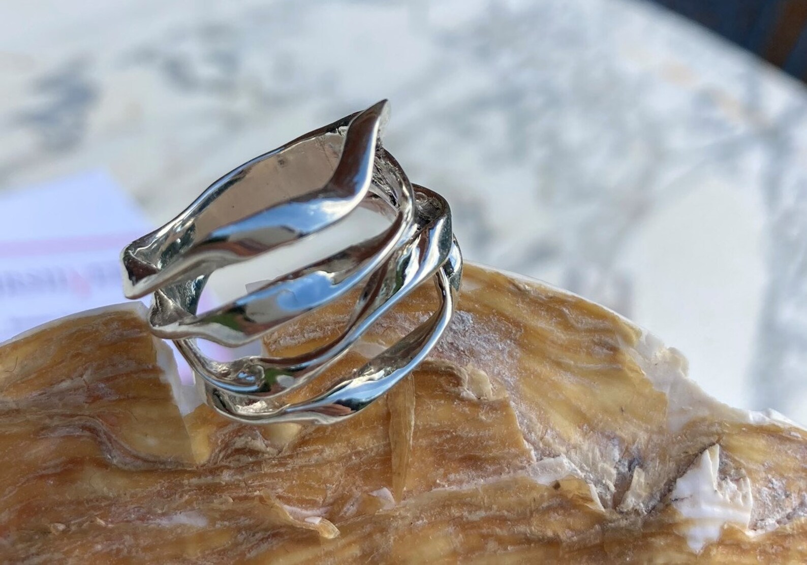 Handmade Fair Trade Water Ring Made in Solid Sterling Silver | Etsy UK