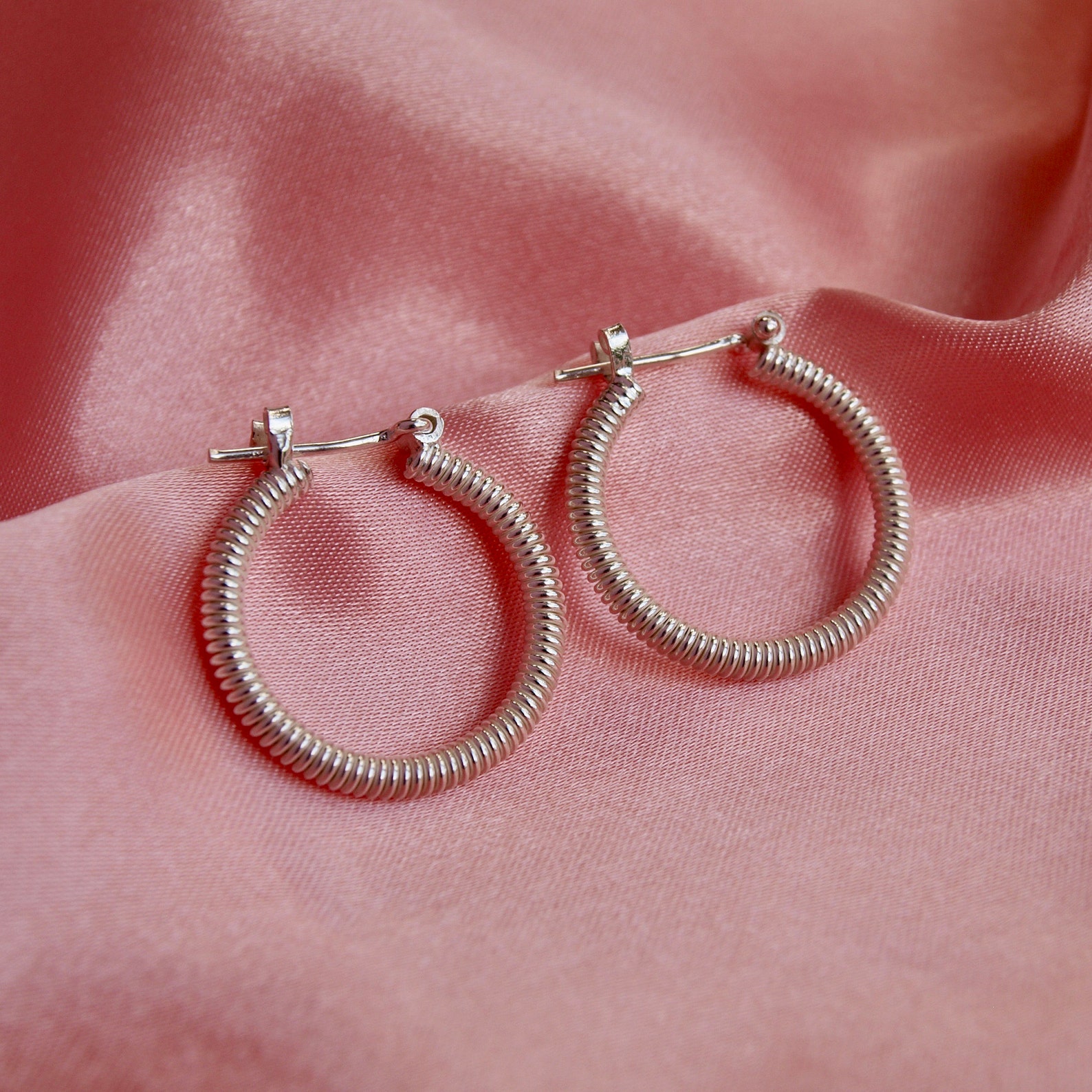 Handmade, Fair Trade Sterling Silver Spring Hoop Earrings, Timeless ...