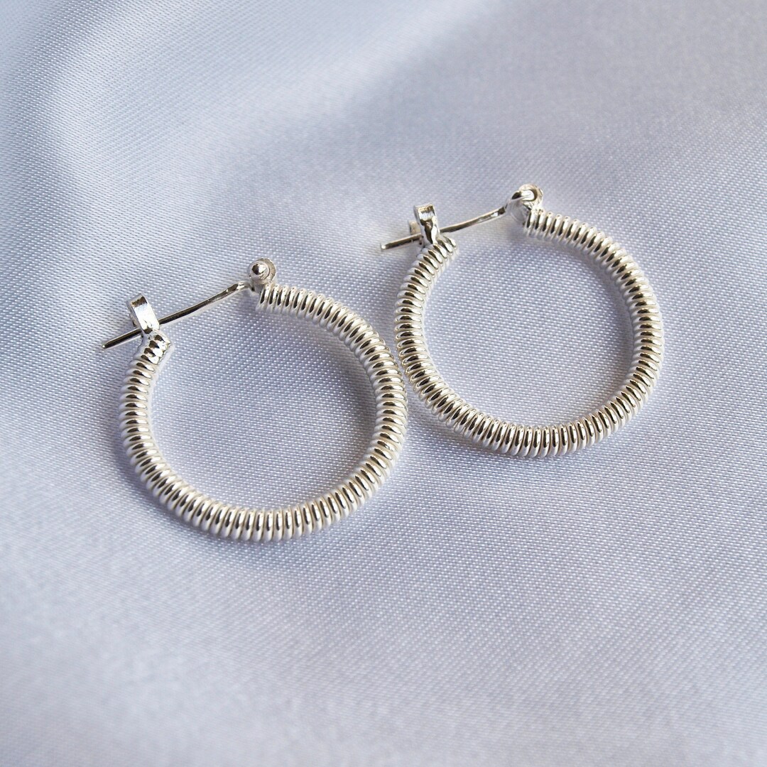 Handmade, Fair Trade Sterling Silver Spring Hoop Earrings, Timeless ...