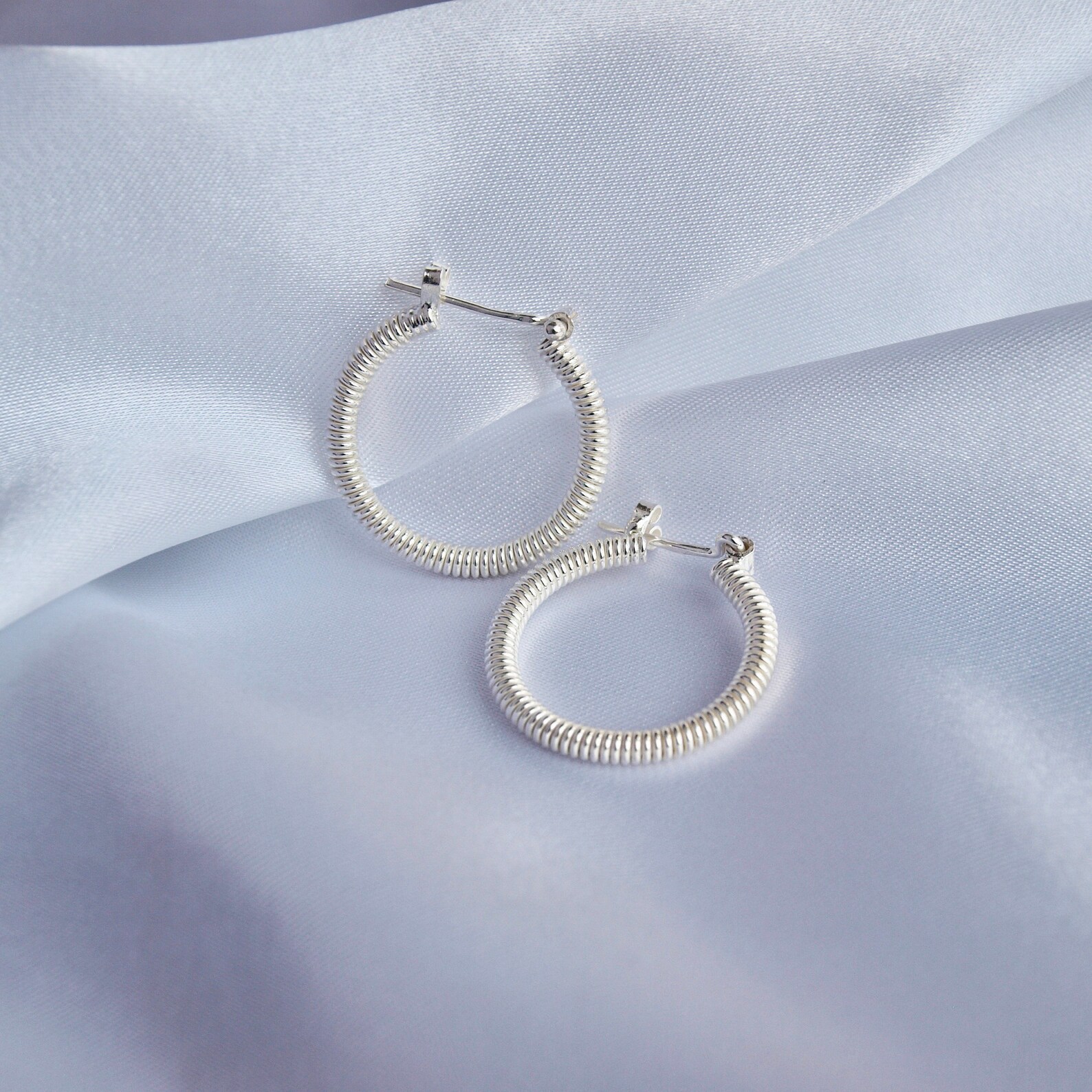 Handmade, Fair Trade Sterling Silver Spring Hoop Earrings, Timeless ...