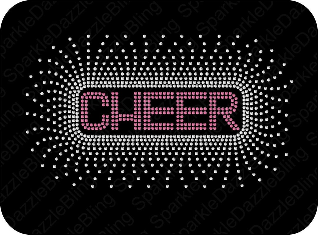 Cheerleader Cheerleading Cheer Rhinestone Template Instant Download ...