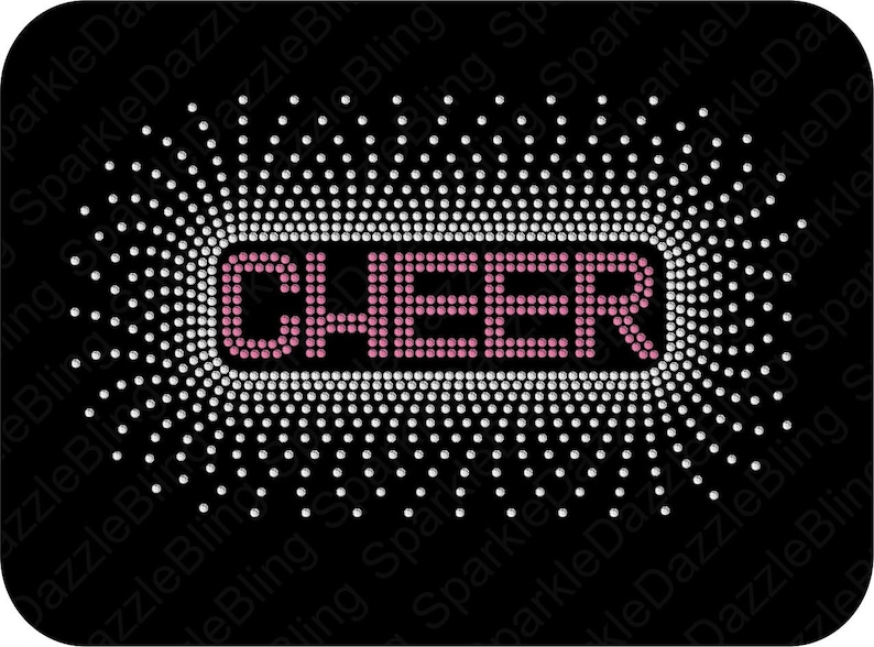 Cheerleader Cheerleading Cheer Rhinestone Template Instant Download ...