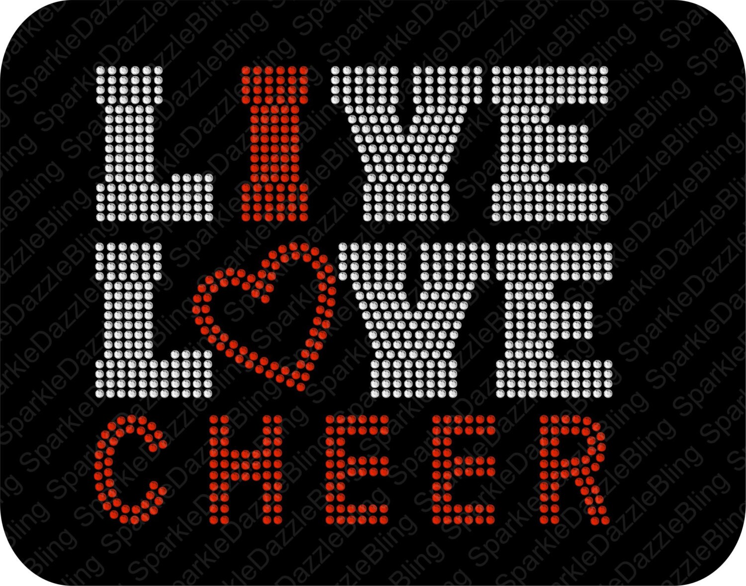 Cheerleader Cheerleading Cheer Rhinestone Template Pattern Instant ...