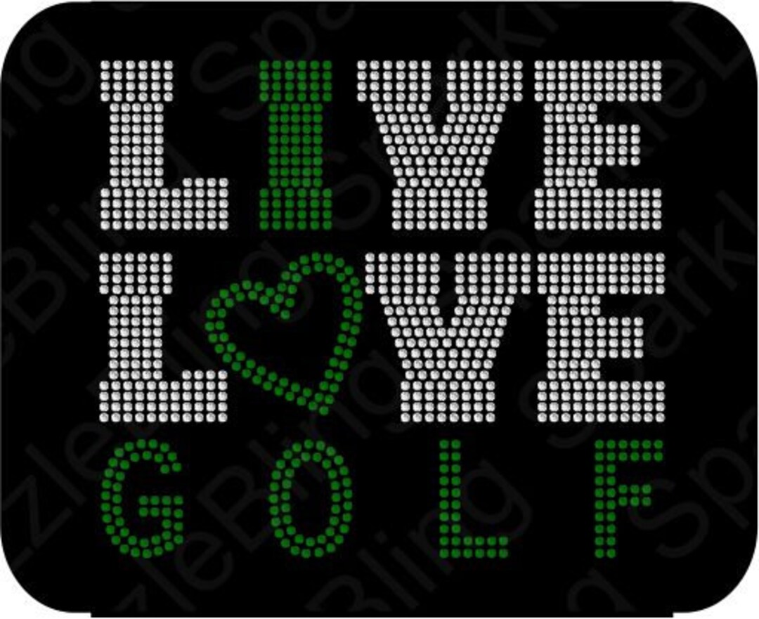 Golf Rhinestone Template Instant Download Live Love Golf Jr. Junior ...