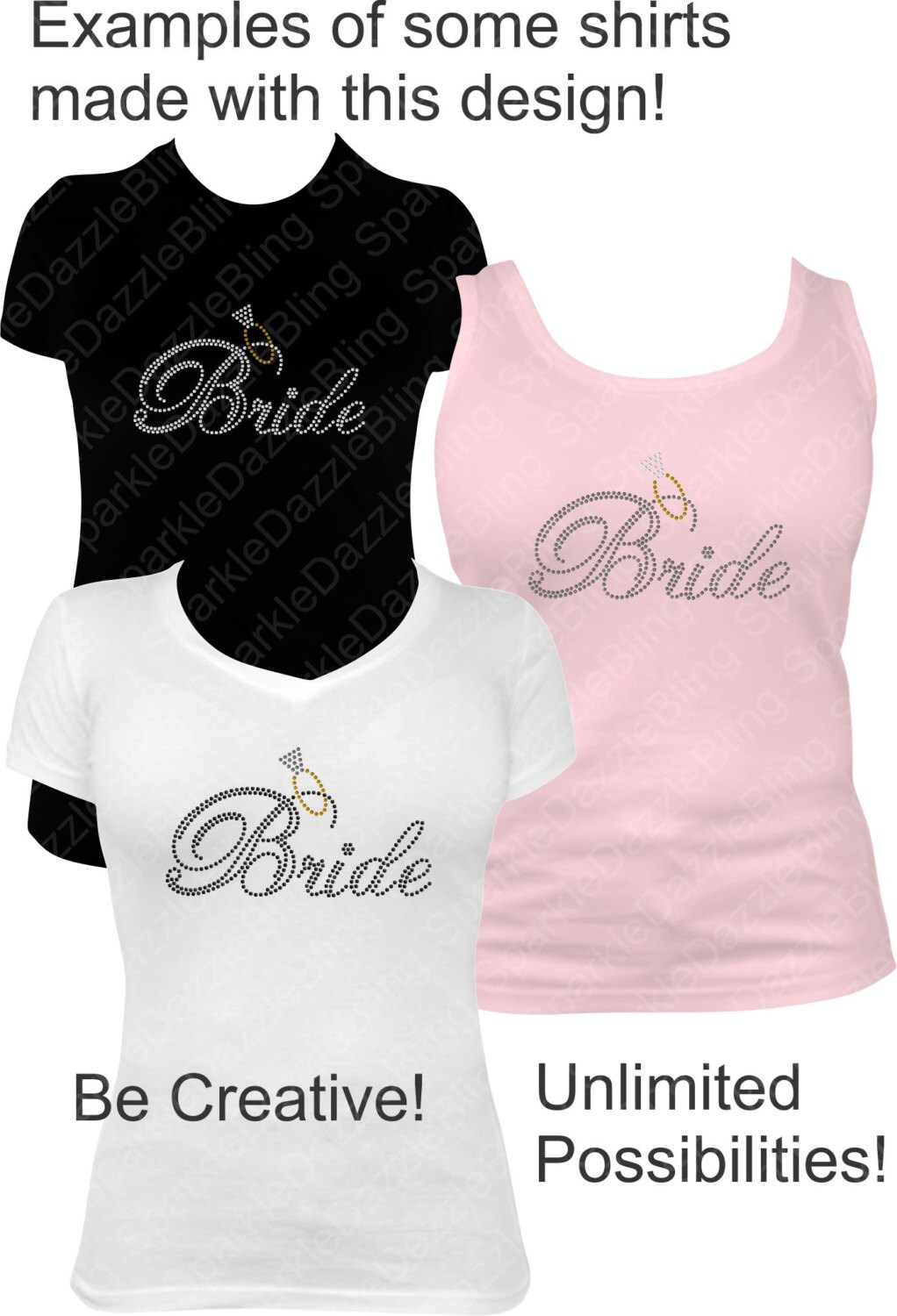 BRIDE and Ring Wedding Rhinestone Template Instant Download Cut File - Etsy