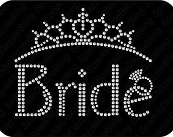 BRIDE and Ring Wedding Rhinestone Template Instant Download