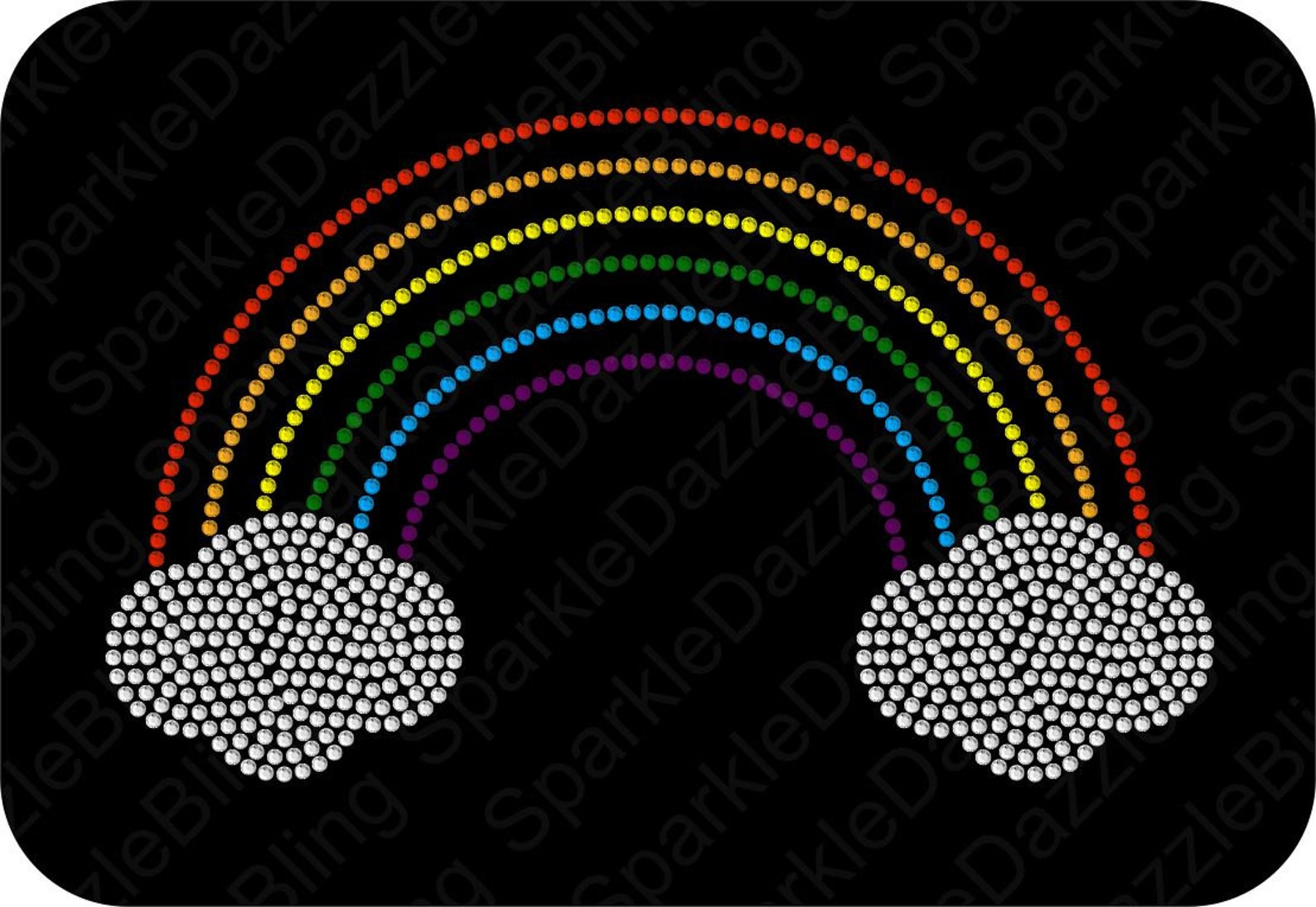 Rainbow Rhinestone Template Instant Download Cut File - Etsy