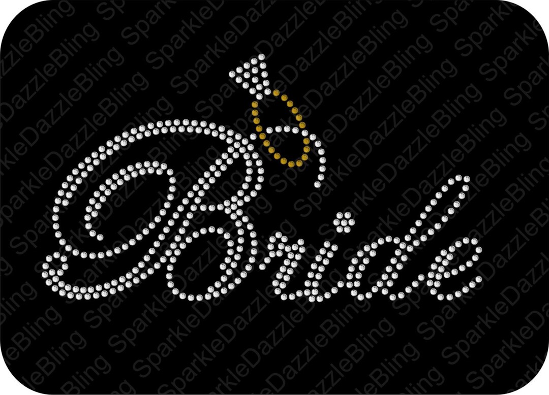 BRIDE and Ring Wedding Rhinestone Template Instant Download Cut File - Etsy