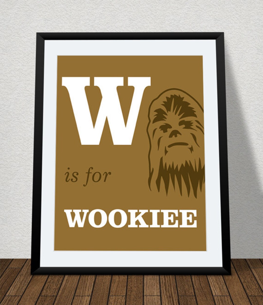W is for Wookiee Digital Printable Baby Geek Nursery Star - Etsy