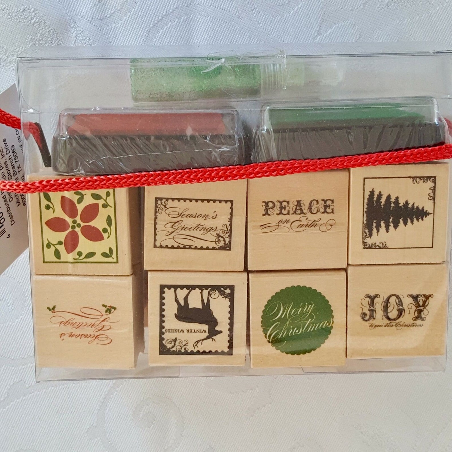 Recollections Stamp Set Christmas 20 Piece 16 Stamps 2 Ink Pads 2 ...