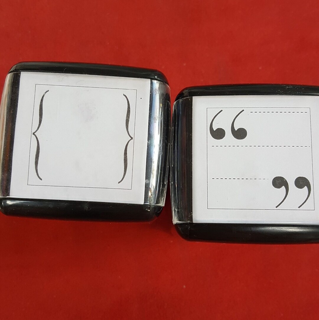 7 Gypsies Self Inking Stamp Parenthesis & Quotations Set of 2 Rubber ...