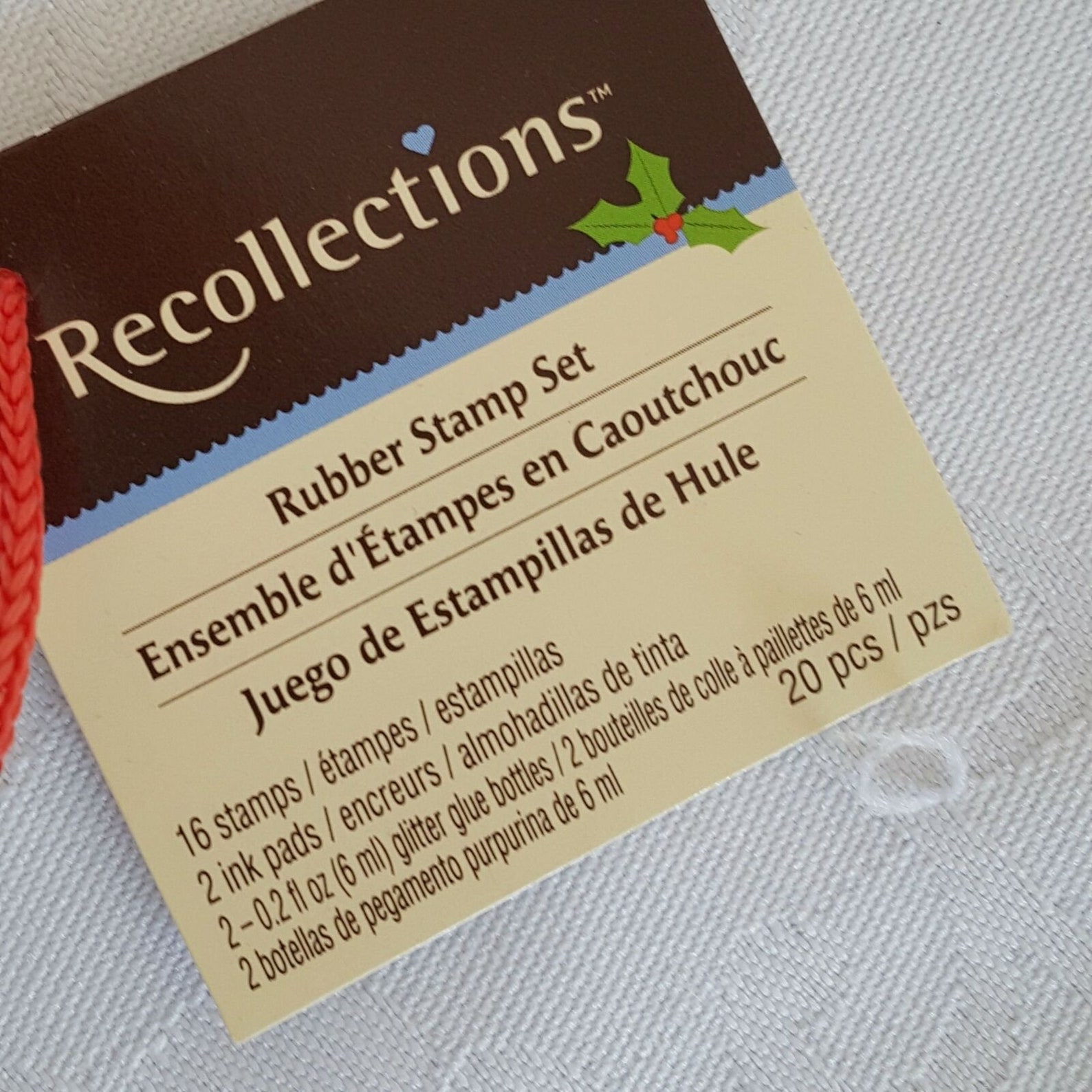 Recollections Stamp Set Christmas 20 Piece 16 Stamps 2 Ink Pads 2 ...