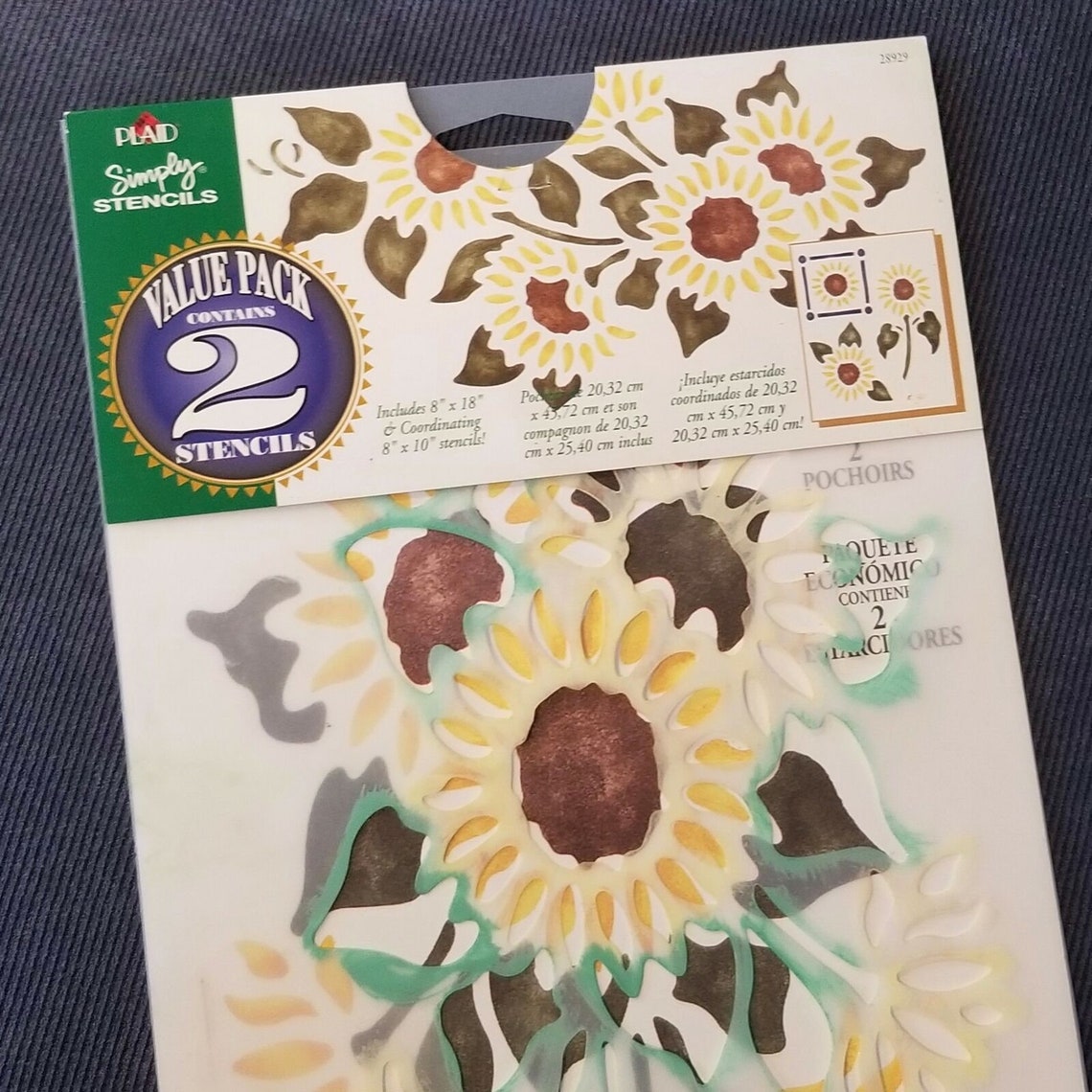 Simply Stencils Plaid Enterprises Sunflowers Summer Garden Cottage ...