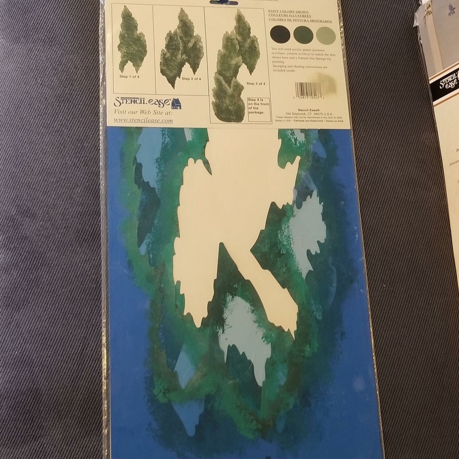 Stencil Ease D606 Evergreen Bush Stencil Garden Gate Border Walls ...