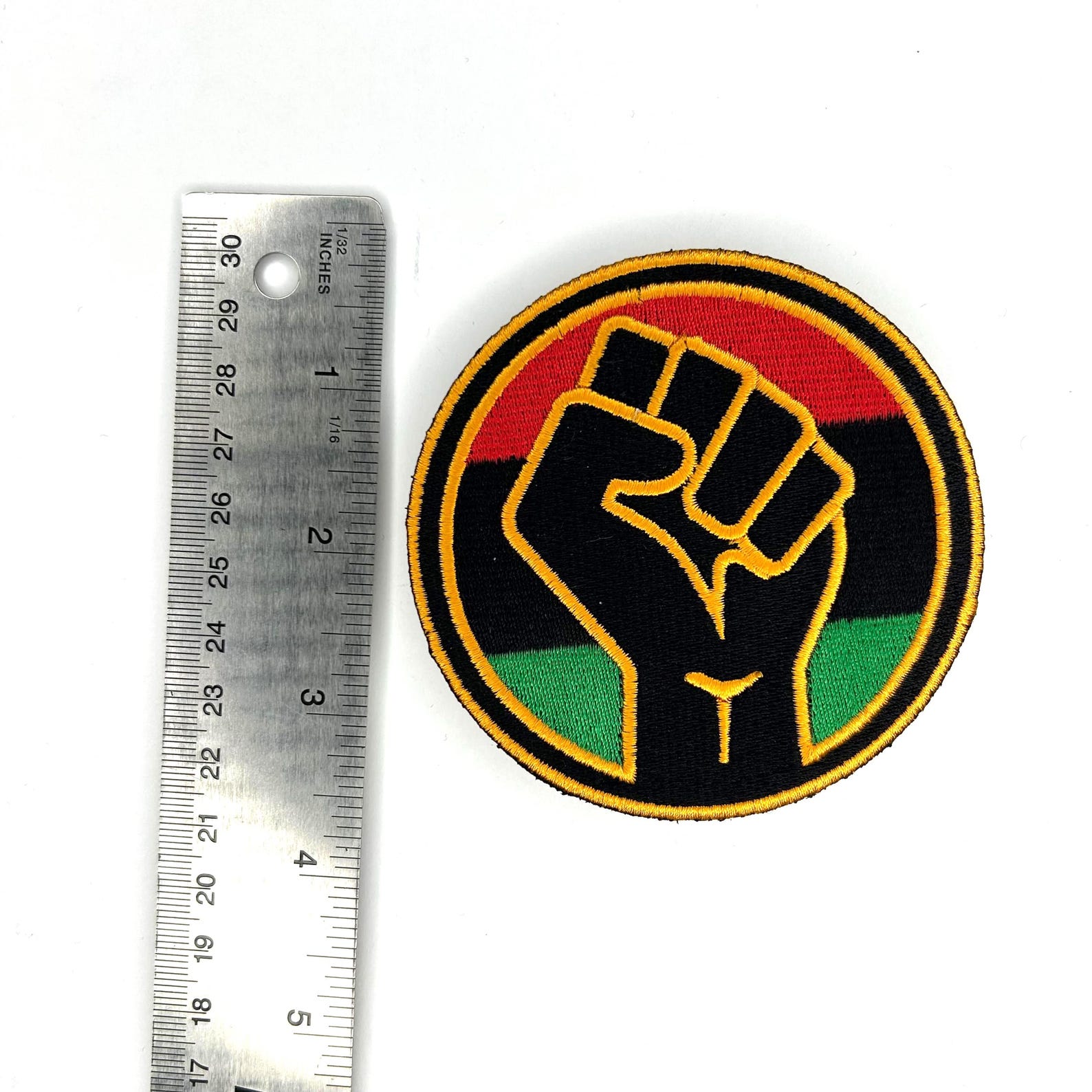 Raised Fist Patch - Embroidered Iron-on Patch for Jackets, Bags and ...