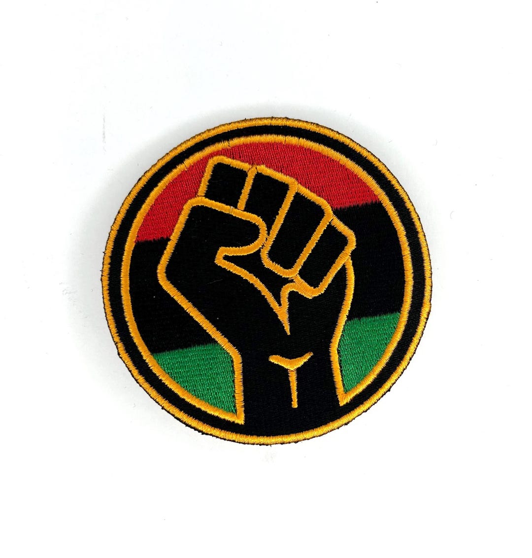 Raised Fist Patch - Embroidered Iron-on Patch for Jackets, Bags and ...