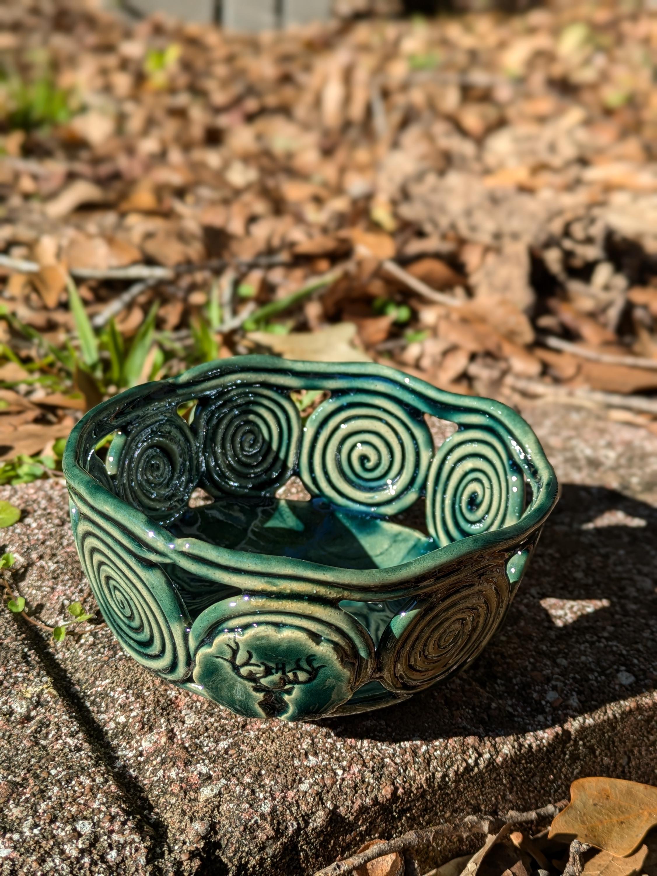 Hand Built Pottery Coil Decorative Bowl - Etsy