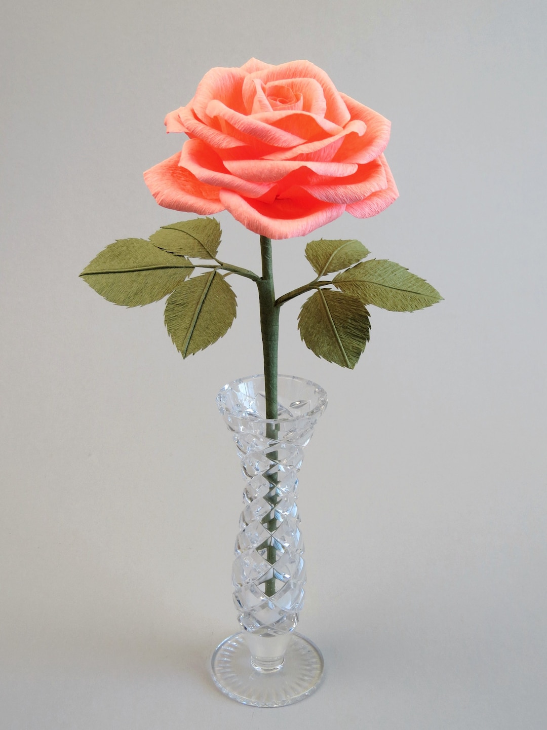 Coral Rose Coral Wedding Anniversary Gift for Her / Unique 35th ...