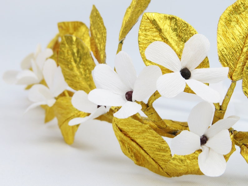 Gold Flower Crown for Classic Wedding / Grecian Inspired - Etsy