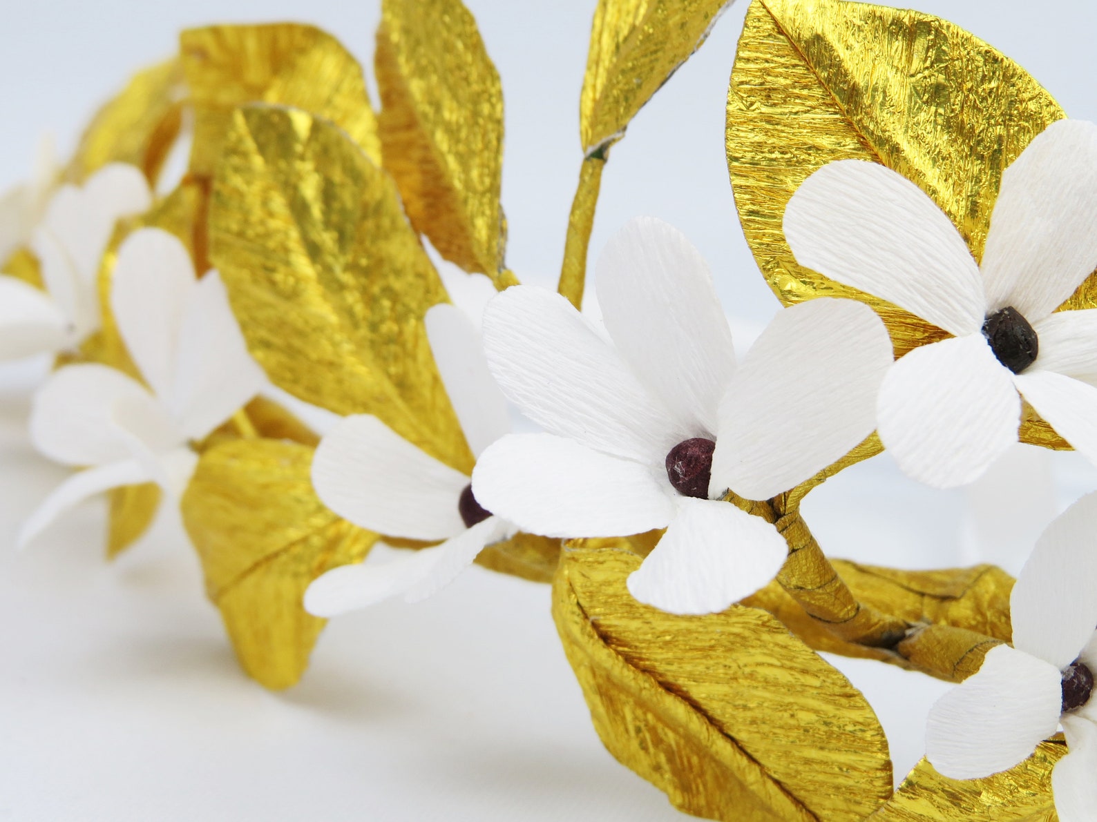 Gold Flower Crown for Classic Wedding / Grecian Inspired - Etsy