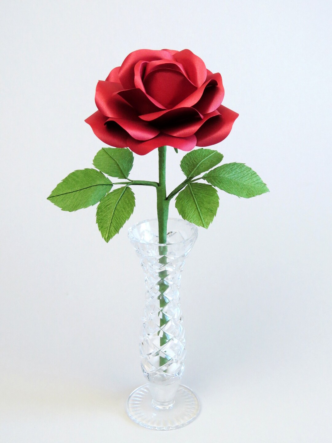 Paper Ruby Rose 40th Anniversary Gift for Wife / Ruby Red Flower for ...