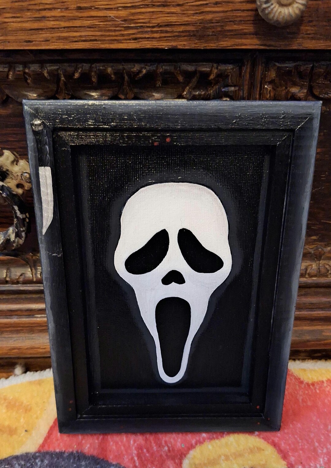 Framed Ghostface Painting on Canvas - Etsy