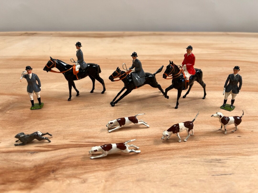 RARE SET Barclay Fox Hunt Figurines only It's a RABBIT - Etsy