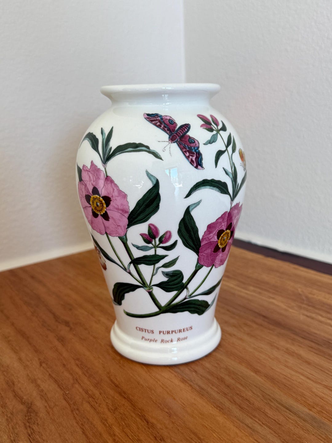 Portmeirion Botanic Garden Porcelain Vase - Purple Rock Rose-perfect ...