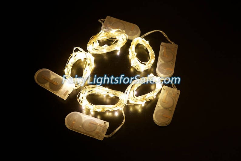 2m/6.6ft 1 Set Warm White 20 LED Fairy Lights String Strand Cr2032 ...