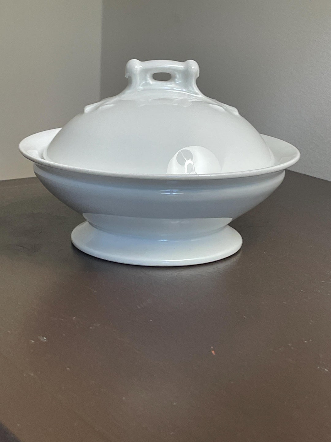 Antique White Ironstone Three Piece Butter Server - Etsy