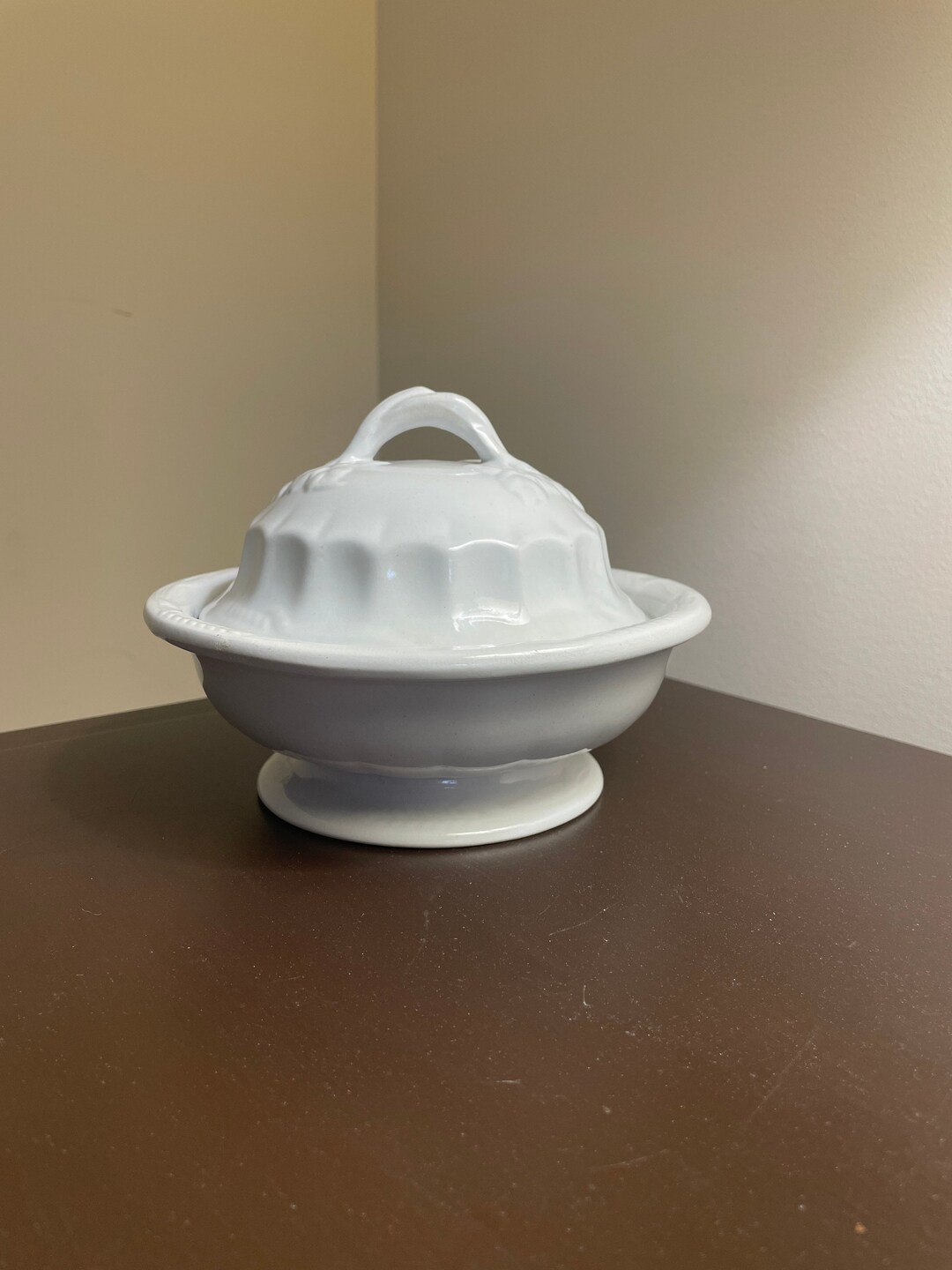 Reserved for Sharon: Antique Ironstone Three Piece Butter Server. Wheat ...