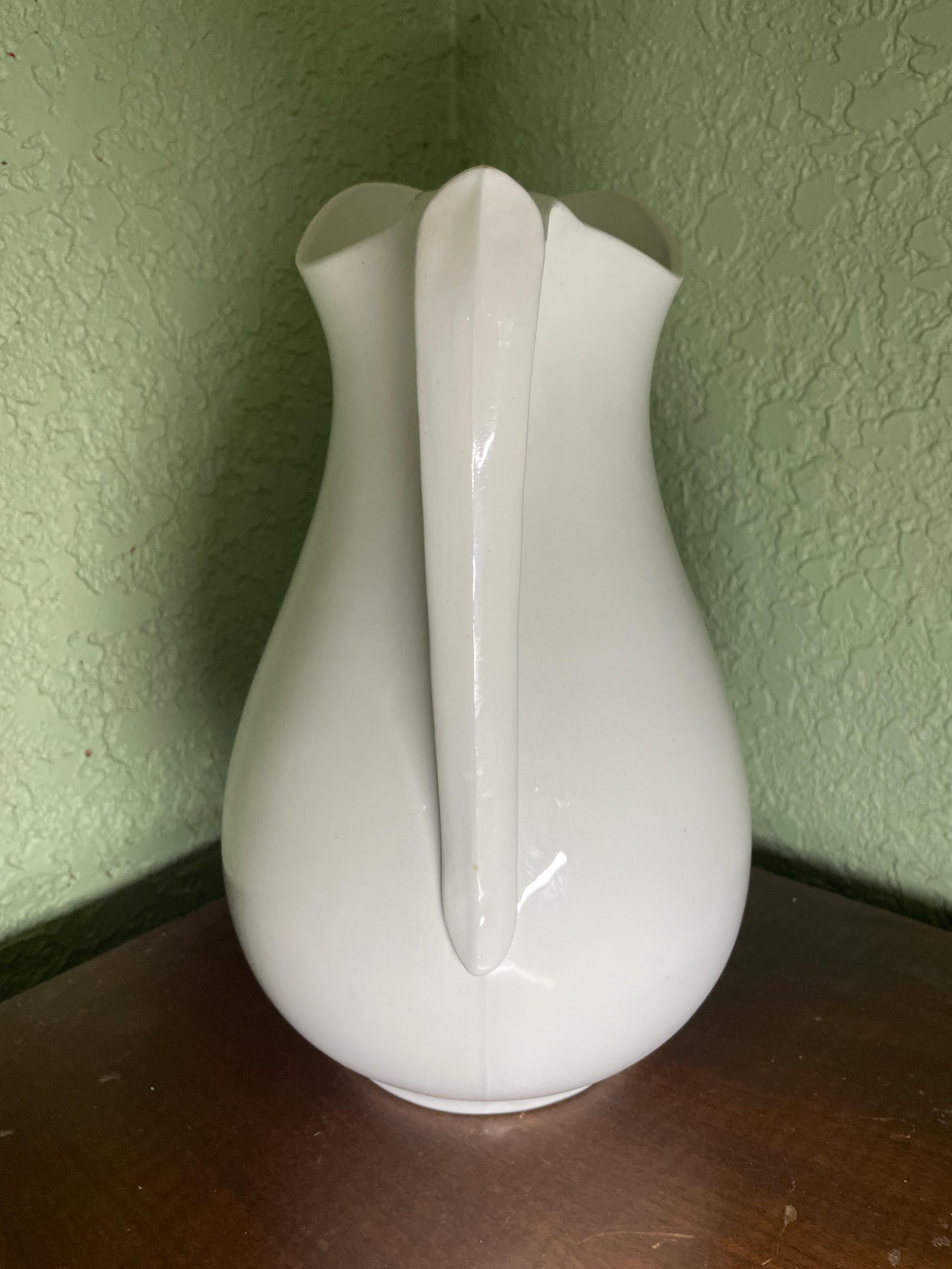 Large Antique White Ironstone Water Pitcher, Plain Shape - Etsy