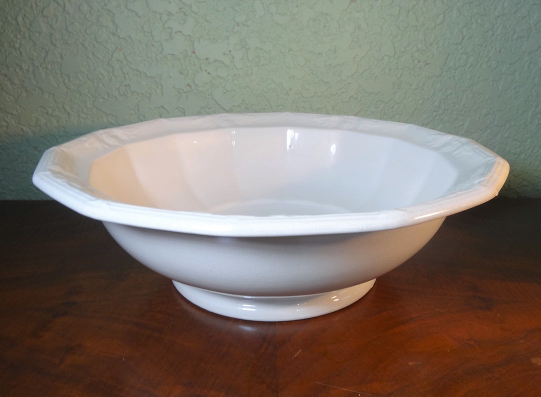 Antique White Ironstone Water Basin Bowl, FIG SHAPE - Etsy