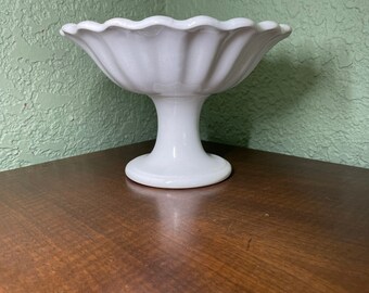Antique White Compote - Etsy