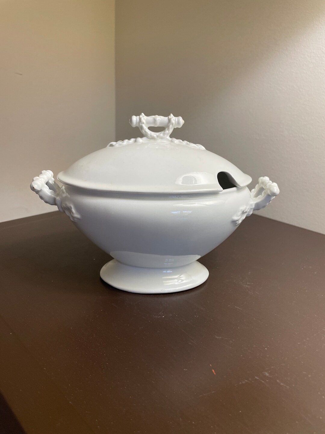 Antique White Ironstone Sauce Tureen, BAR AND CHAIN, John Maddock ...