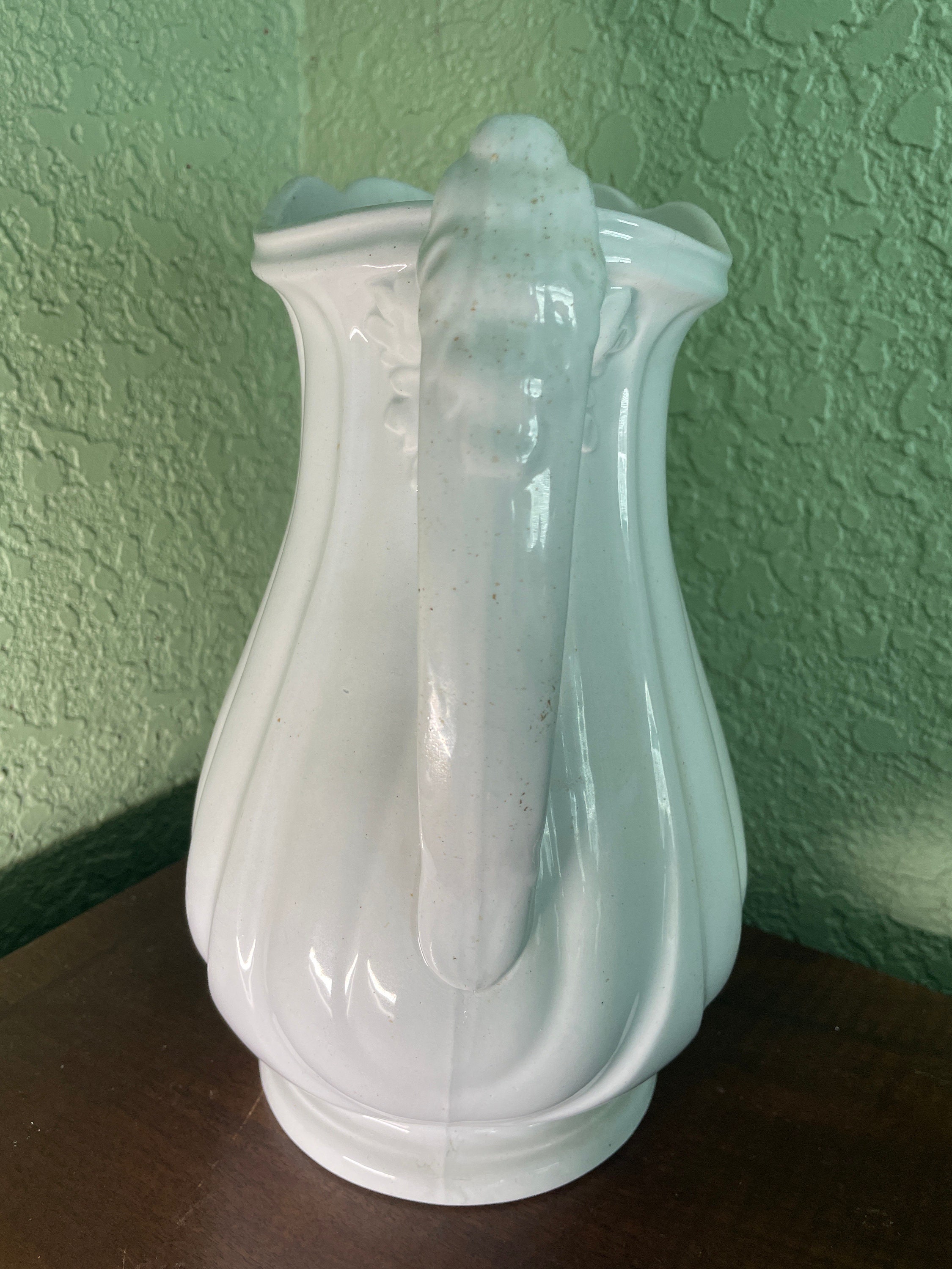 Antique Staffordshire White Ironstone Tall Pitcher, Furnival, Grand ...