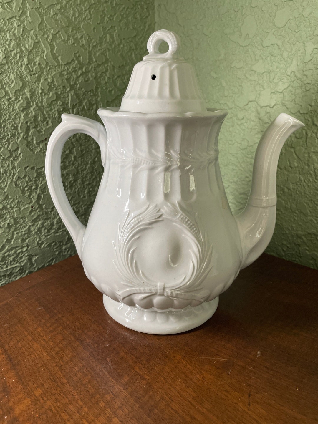 Large Antique White Ironstone Teapot, VICTOR SHAPE, F Jones, 1868 - Etsy
