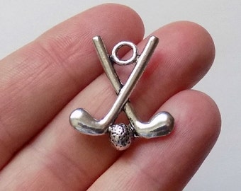 20pcs Golf Clubs Charms Golfer Charm Antique Silver Tone - Etsy