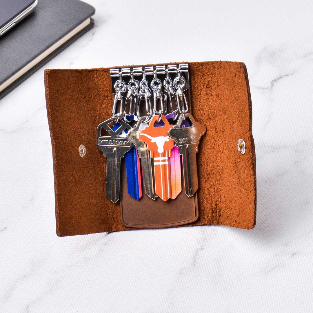 Personalized Leather Keychain, Customized Key Holder, Key Organizer ...