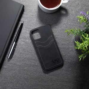 IPhone 12 Pro Leather Wallet Case, iPhone 11, iPhone 8 Plus, Genuine ...