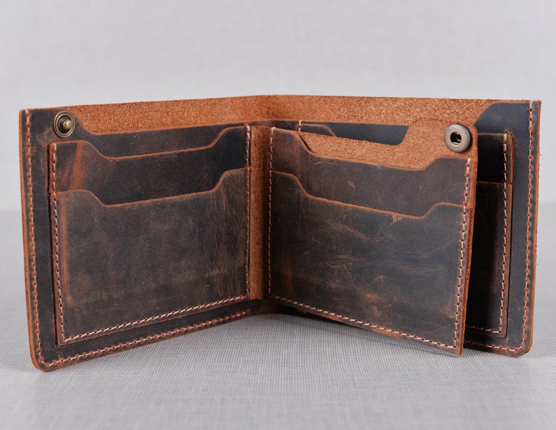 Personalized Leather Gift, Leather Bifold Wallet, Best Gift for Husband ...