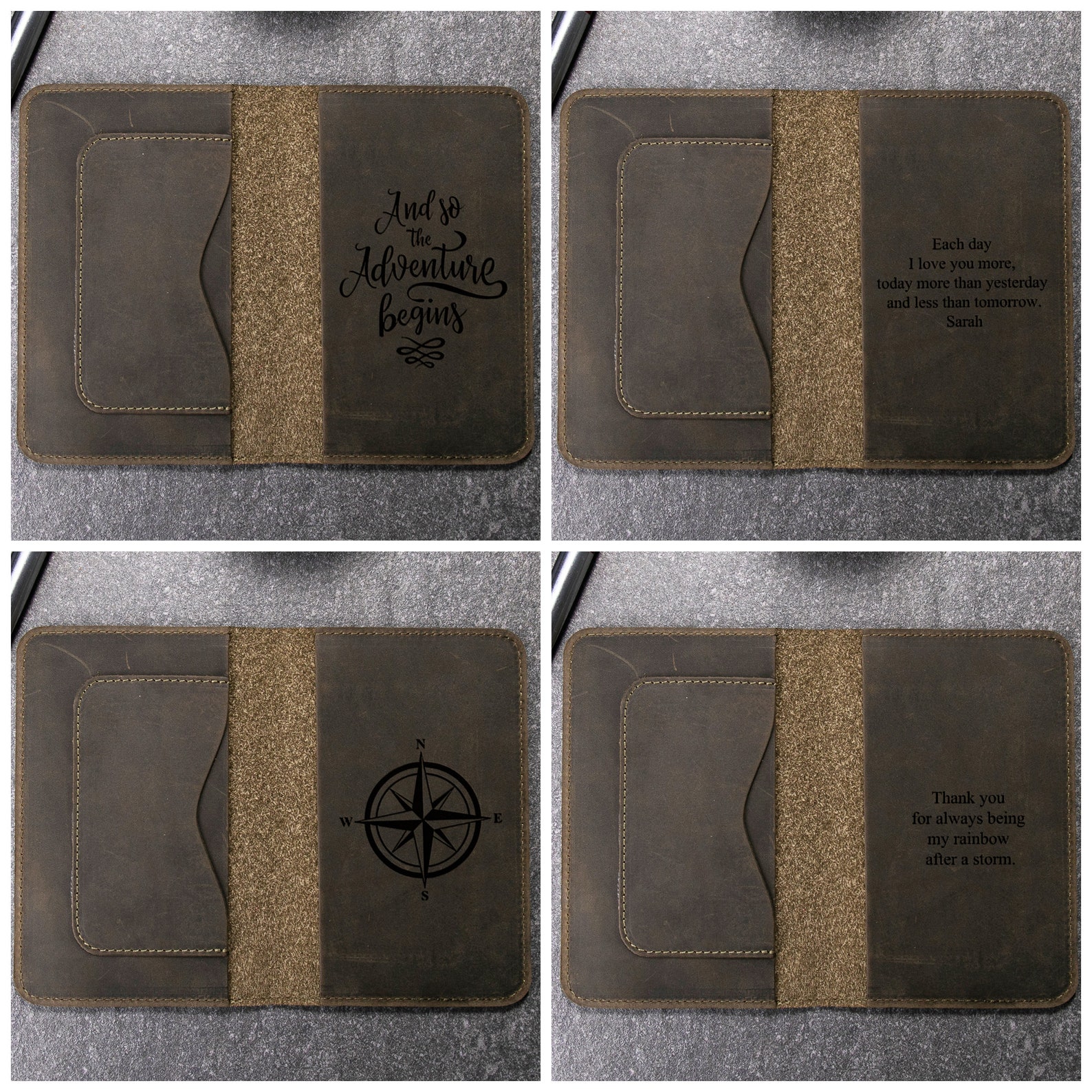 Notebook Journal Personalized Leather Journal Cover Engraved | Etsy