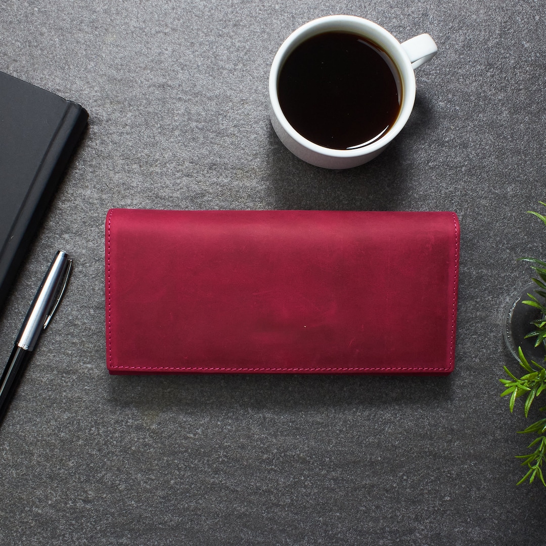 Women Snap Button Wallet, Personalized Leather Wallet, Handmade Wallet ...