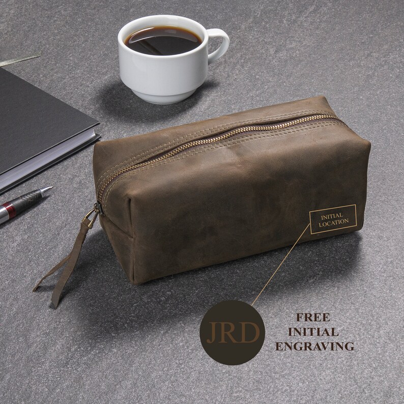 Personalized Leather Dopp Kit Customized Groomsmen Gift | Etsy