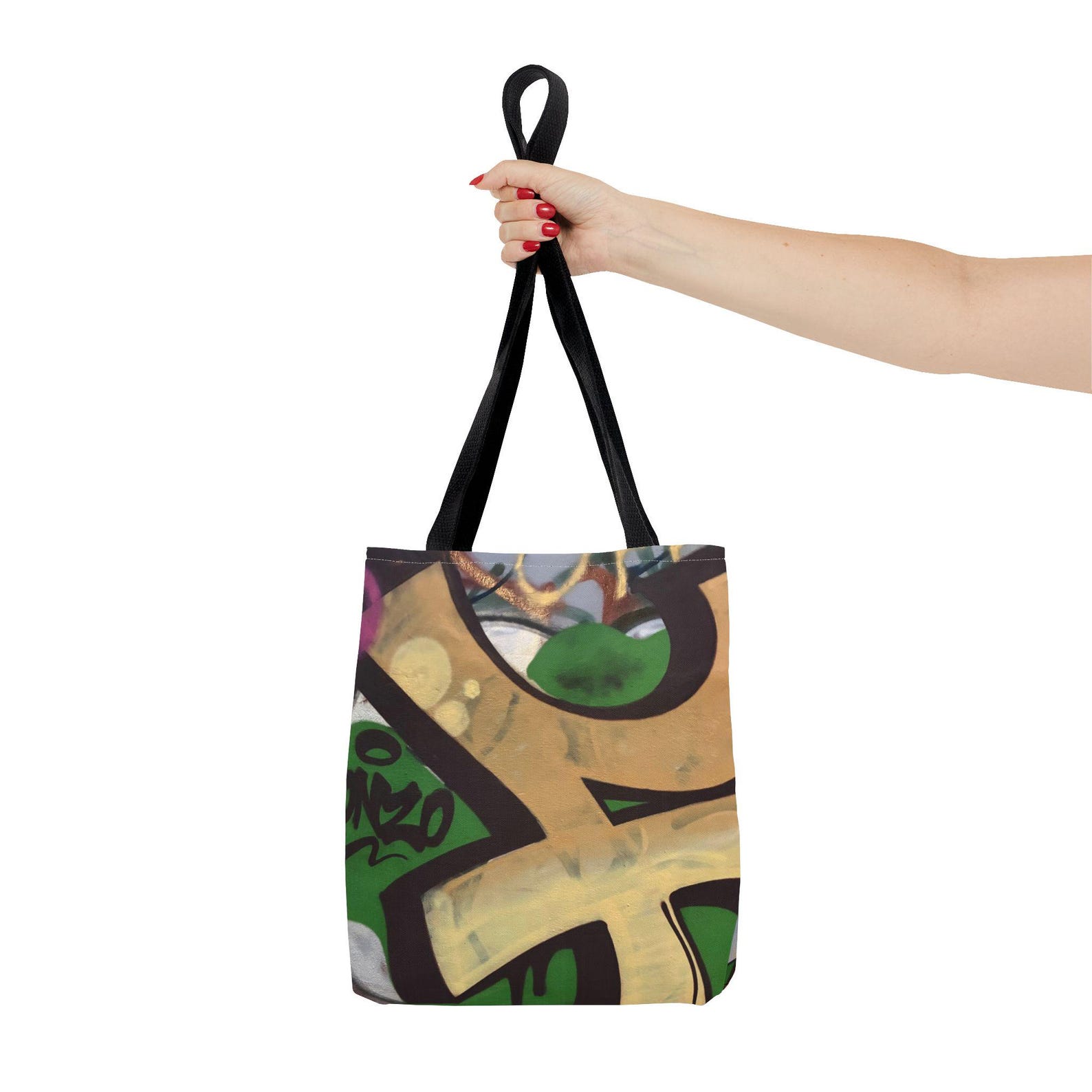 Graffiti Tote Bag - Urban Street Style Shopper, Cool Graffiti Artwork ...