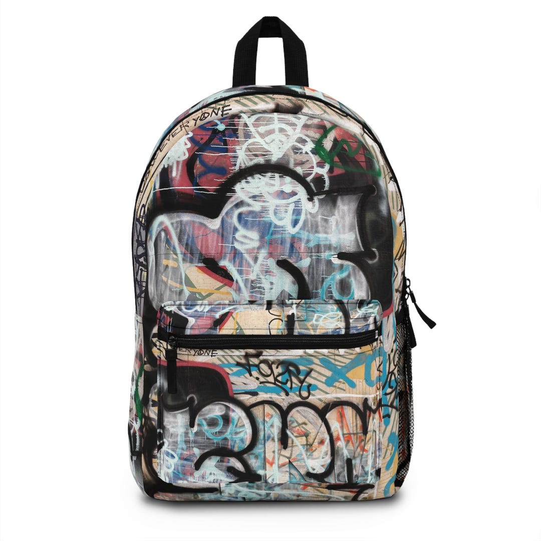 Graffiti Backpack, Unique Street Art Bag, Urban Style School Knapsack ...